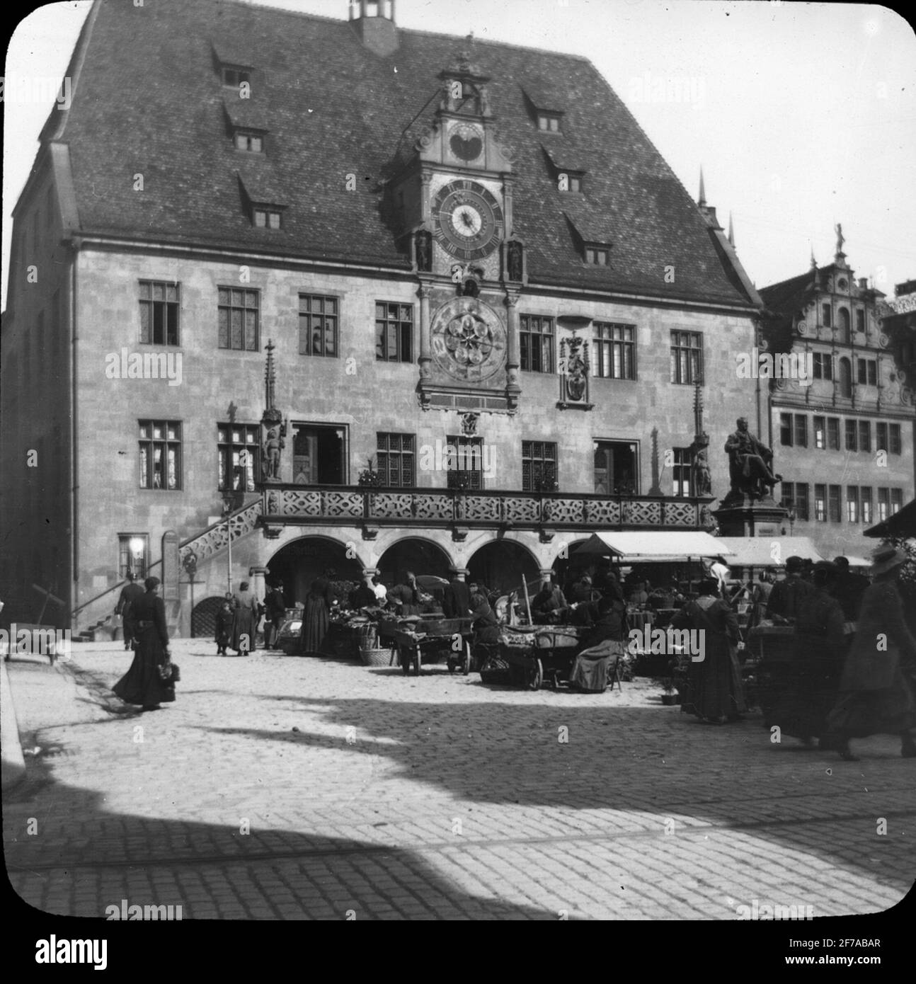 Town hall market on Black and White Stock Photos & Images - Alamy