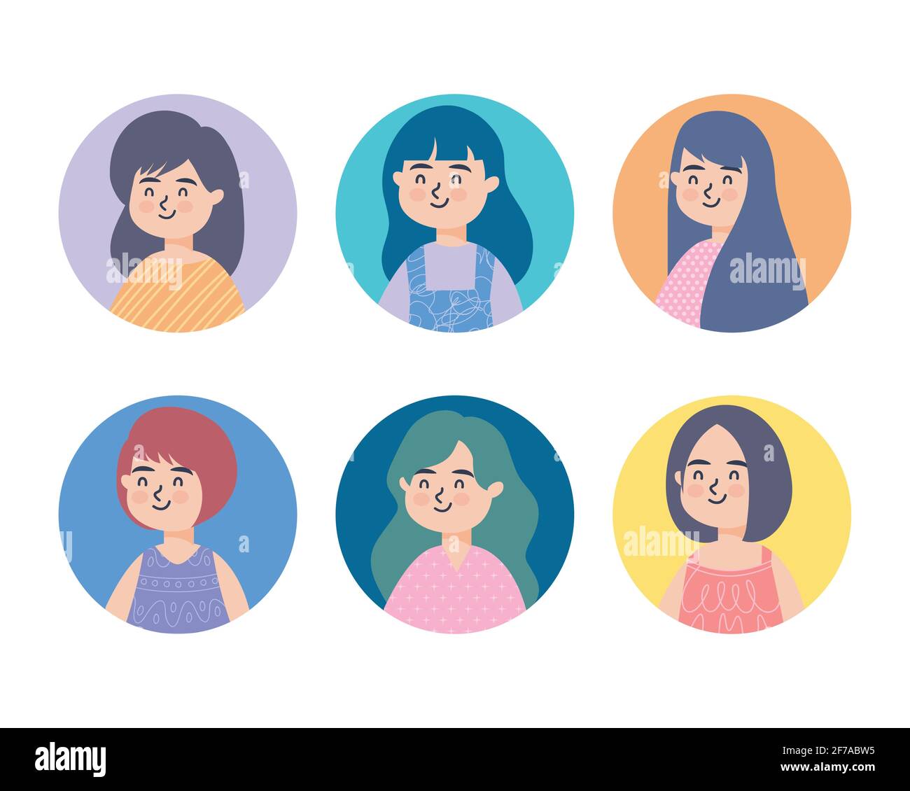 Avatar woman smiling on Stock Vector Images - Alamy