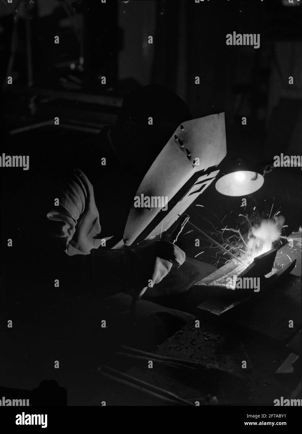 Welder at welding Black and White Stock Photos & Images - Alamy