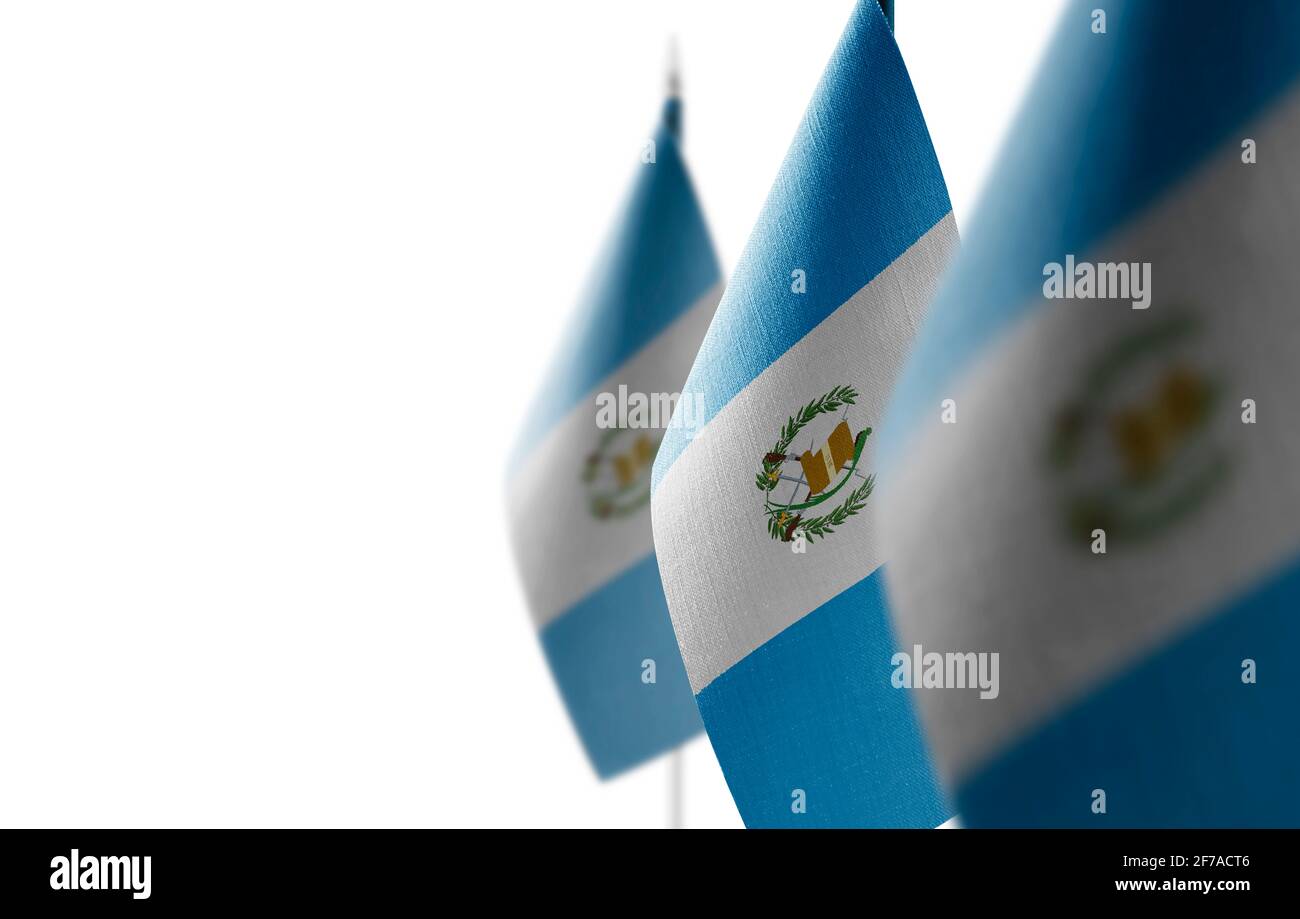 Small national flags of the Guatemala on a white background Stock Photo ...