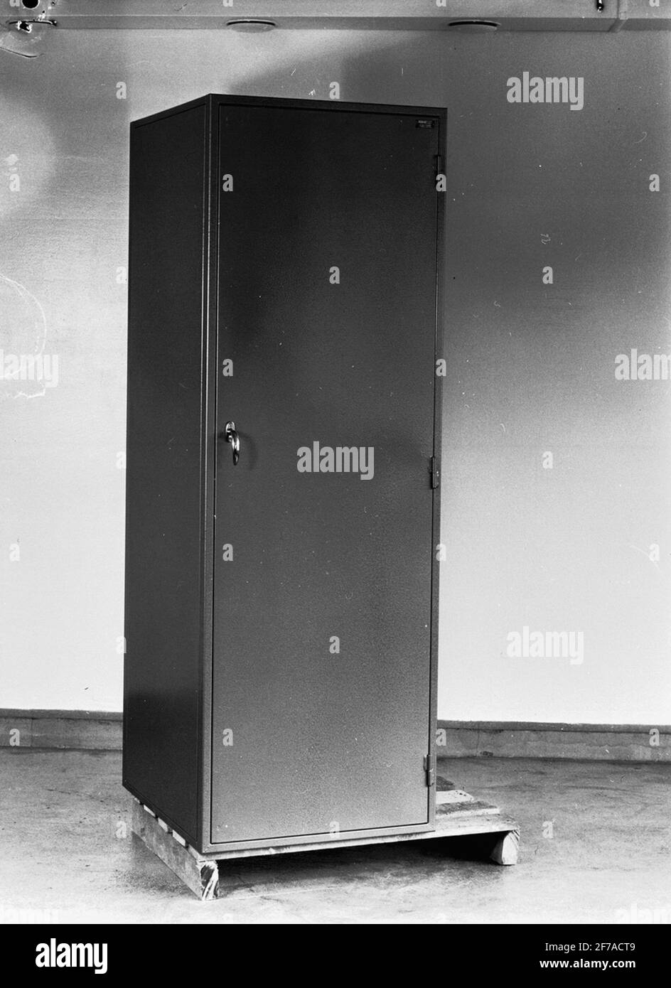 Metal storage cabinet Black and White Stock Photos & Images - Alamy