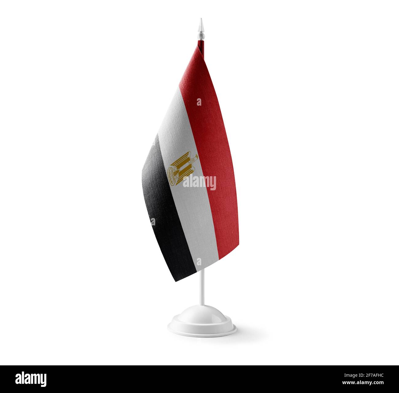 Flag egypt on flagpole Cut Out Stock Images & Pictures - Alamy
