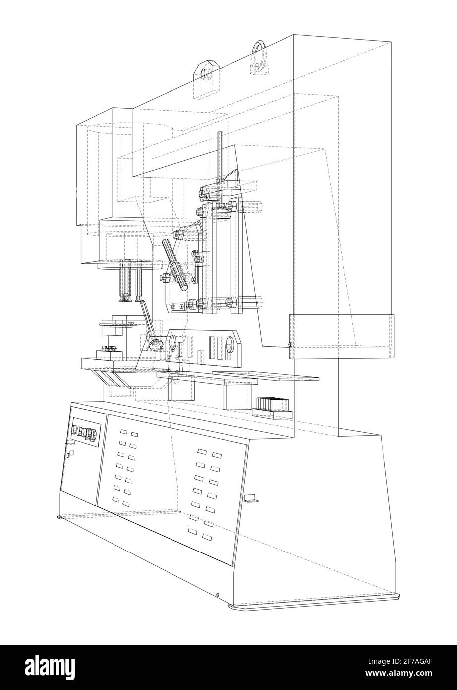 Metalworking CNC machine. Vector Stock Vector Image & Art - Alamy