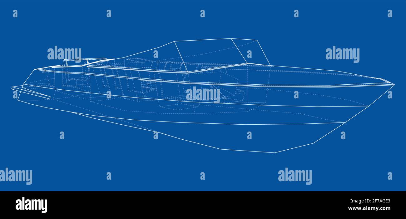 Modern boat with seats. Vector Stock Vector Image & Art - Alamy