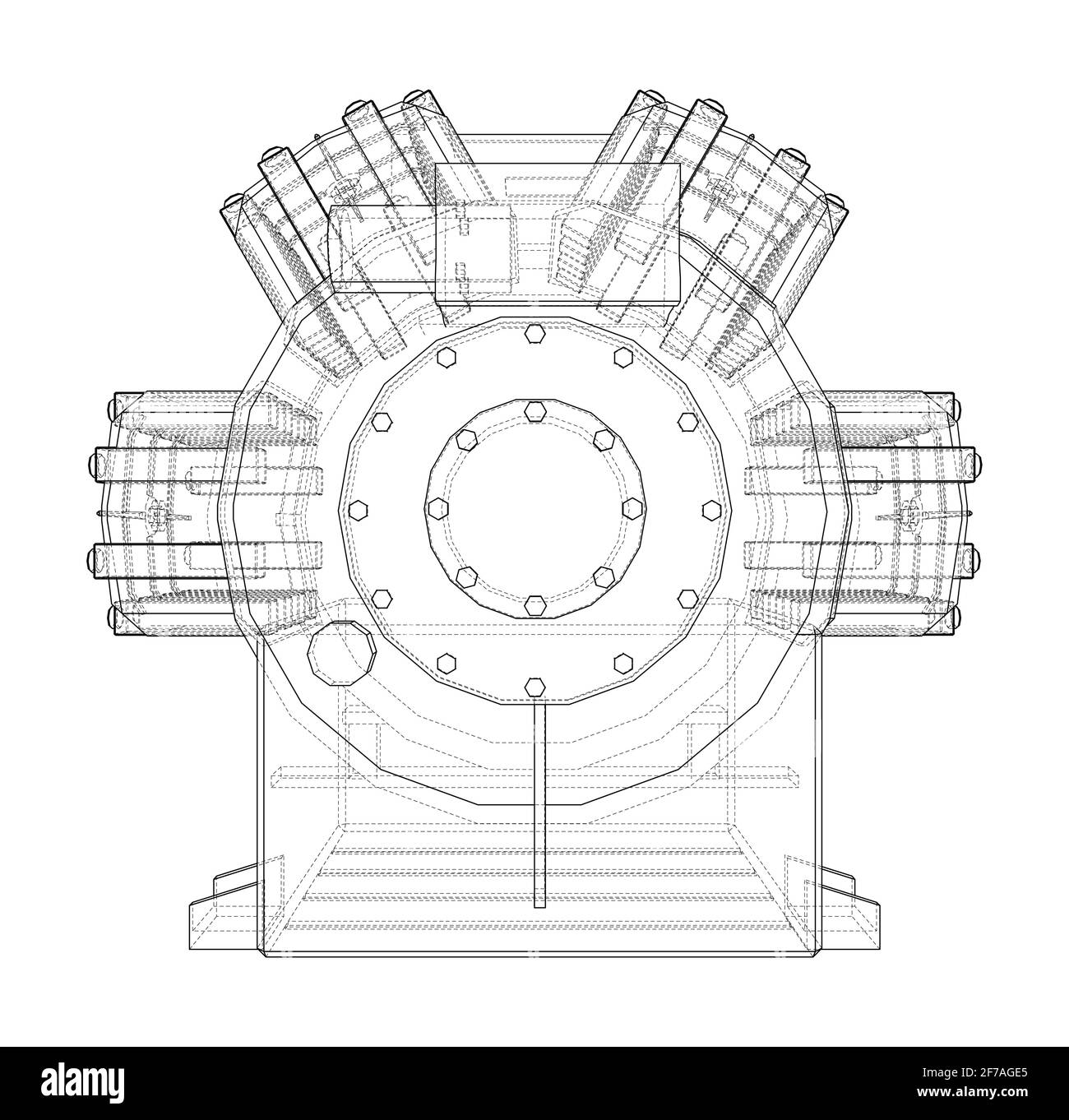 Air conditioning compressor. Vector Stock Vector Image & Art - Alamy