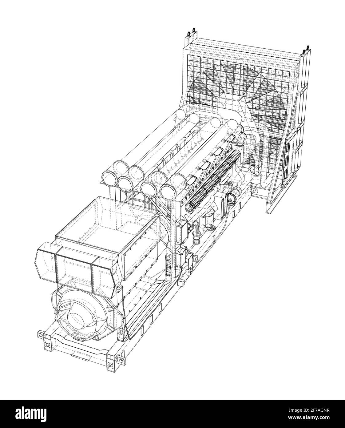Large industrial diesel generator. Vector Stock Vector Image & Art - Alamy