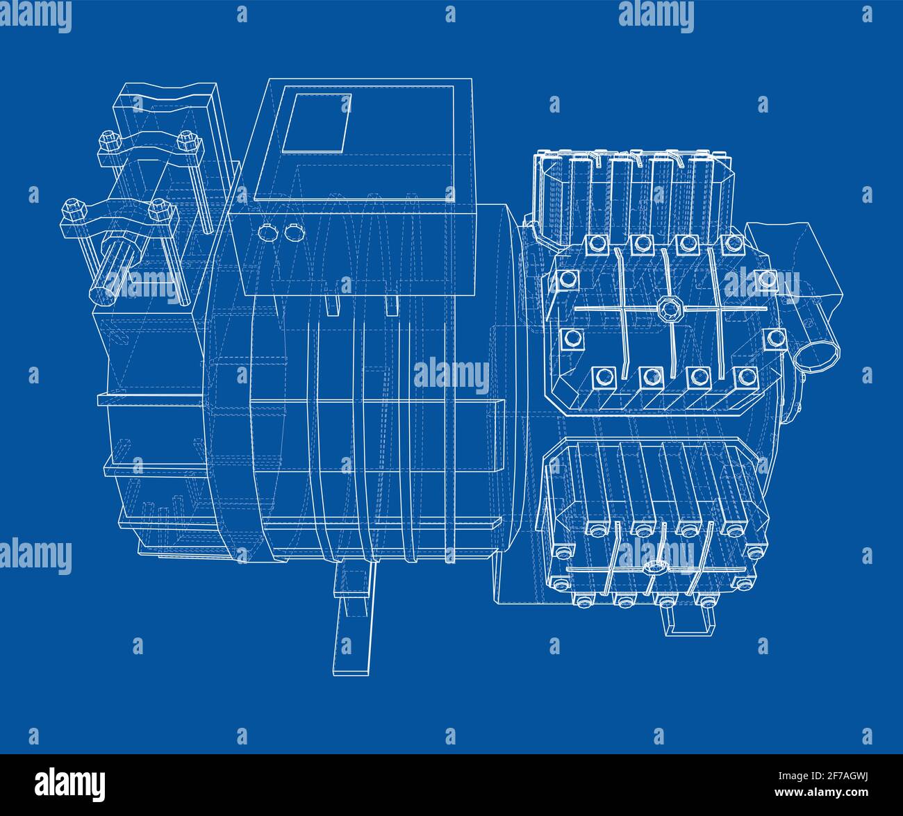 Air conditioning compressor. Vector Stock Vector Image & Art - Alamy