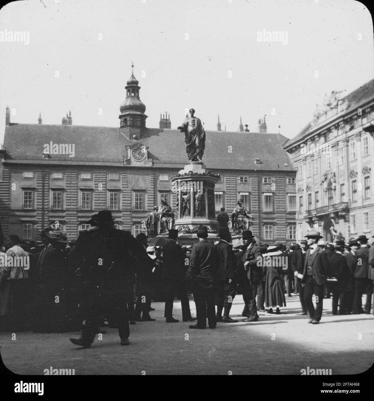Skioptic image with designs from Alte Hofburg, Vienna.The image has ...