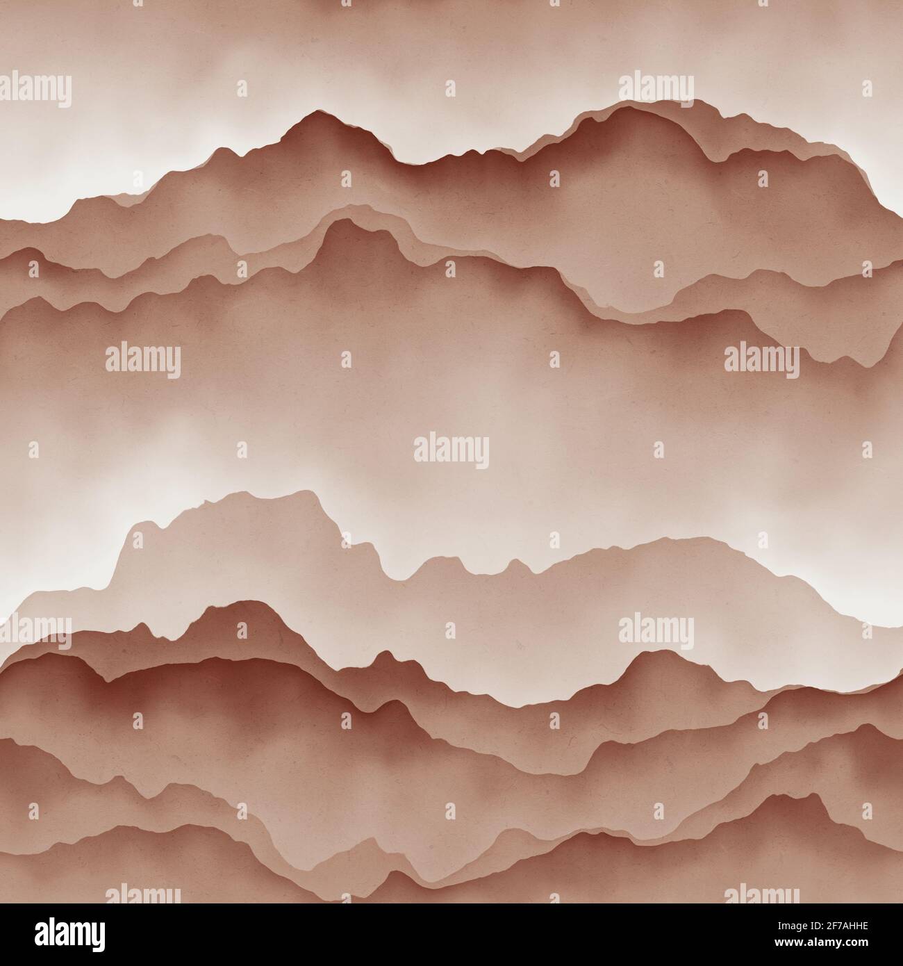 Seamless terracotta colored mountain landscape pattern for print Stock ...