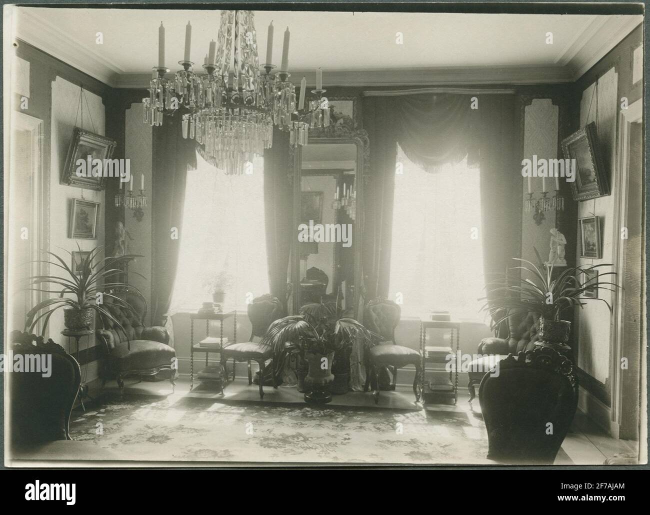 Interior, probably by Thorvald Gehrman's home in Hedemora. Photograph ...