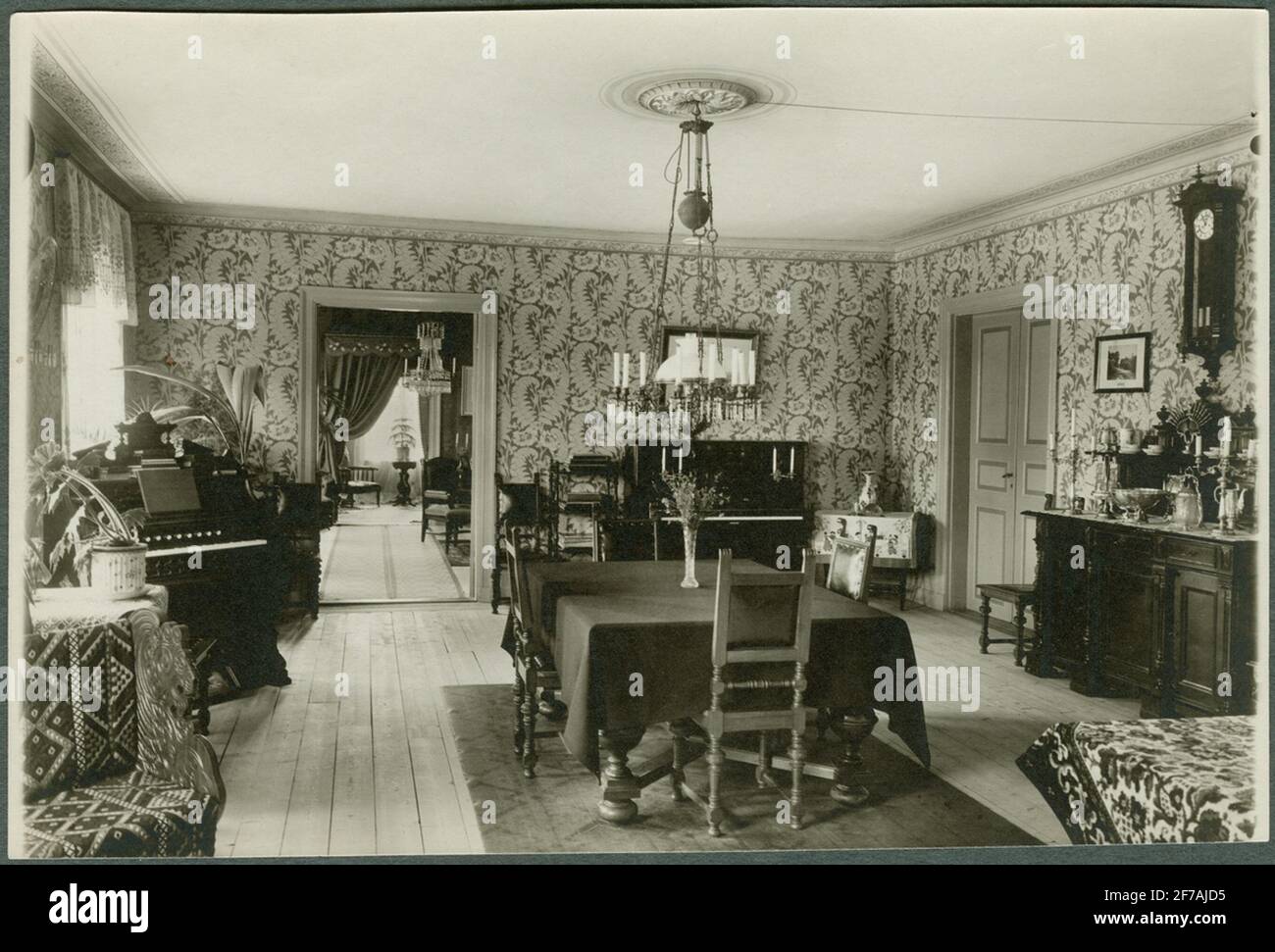 Interior, probably by Thorvald Gehrman's home in Hedemora. Photograph ...