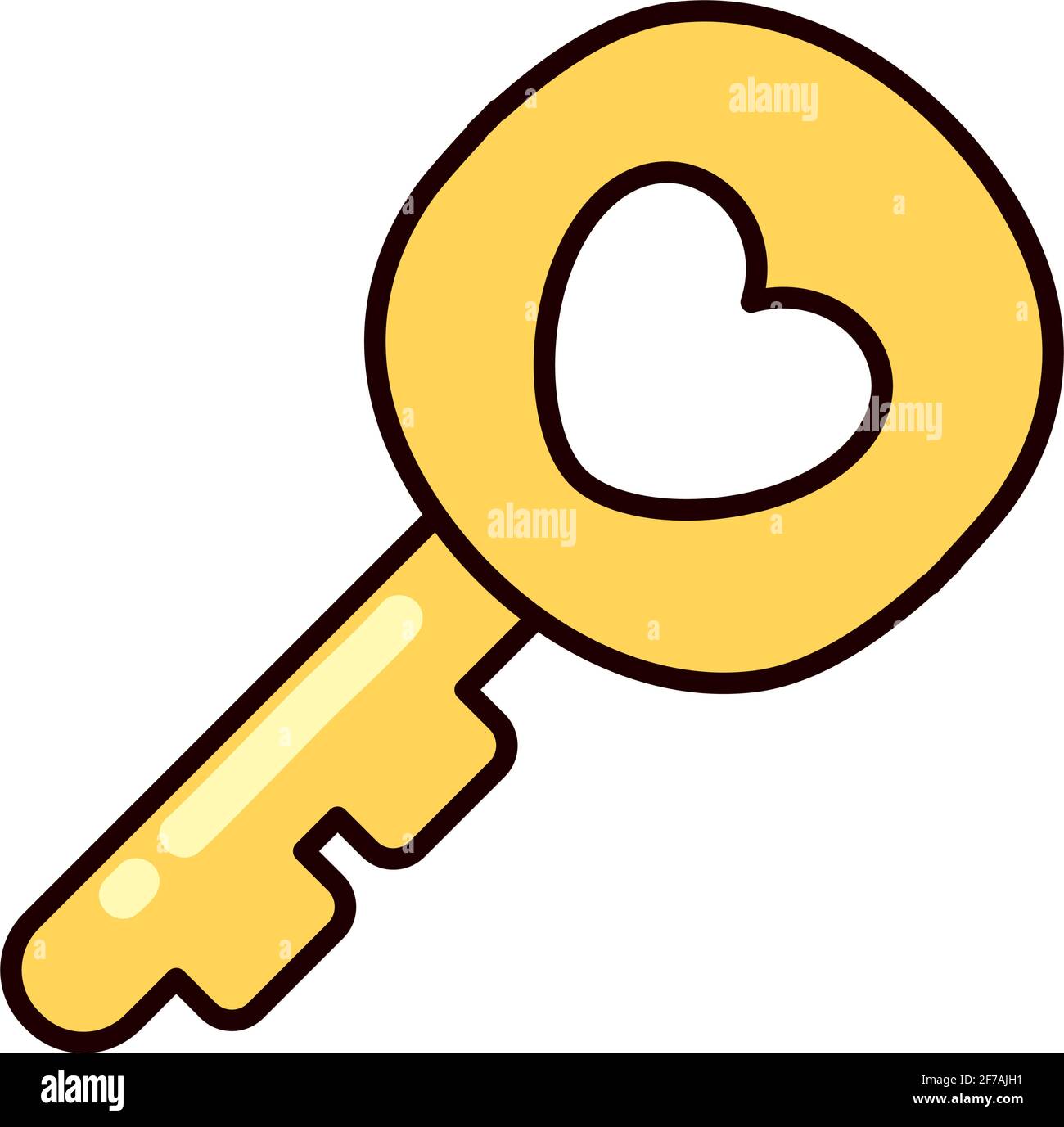 love key on white background Stock Vector Image & Art - Alamy