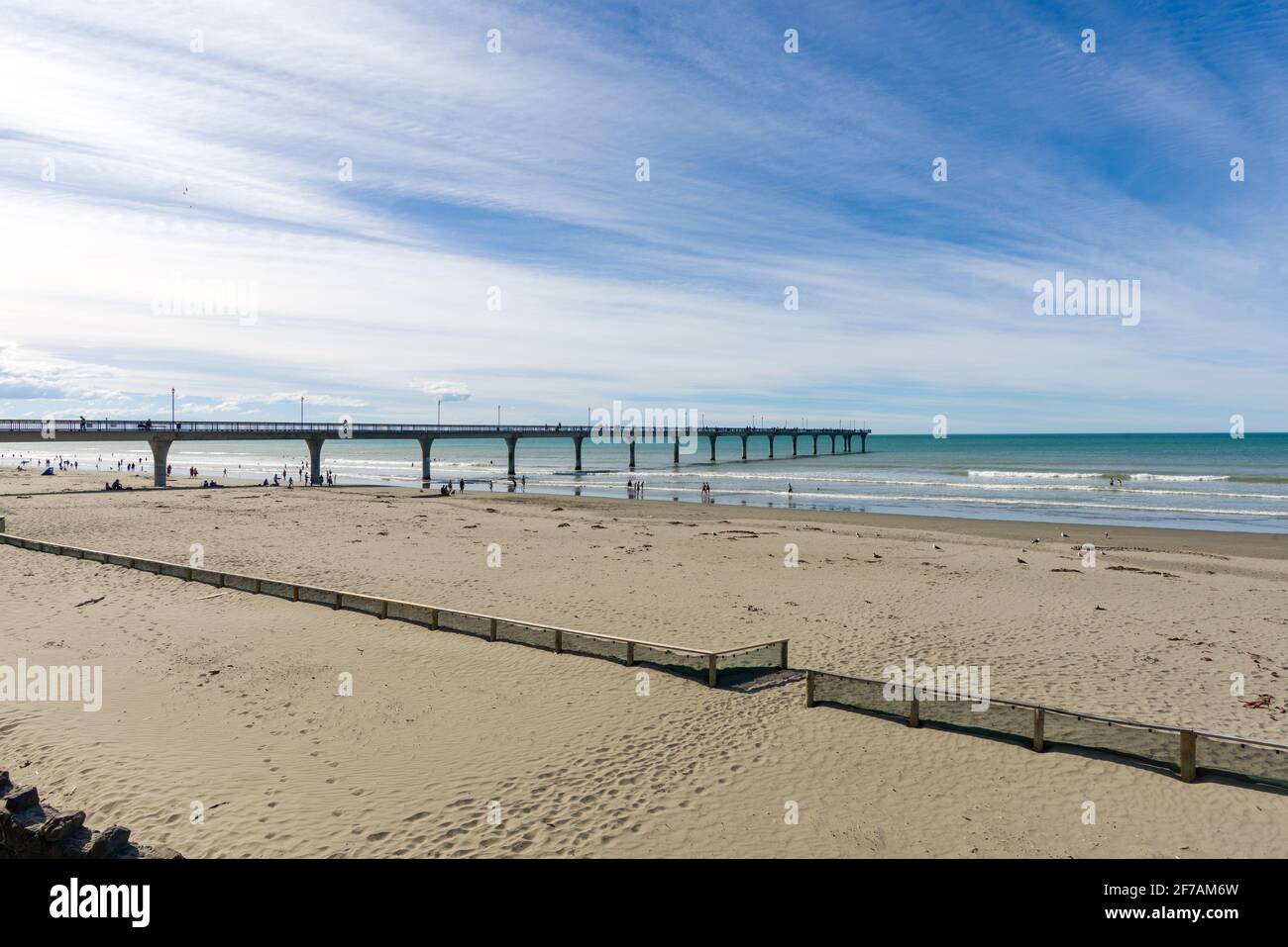 New Brighton pier and beach Christchurch New Zealand Stock Photo - Alamy