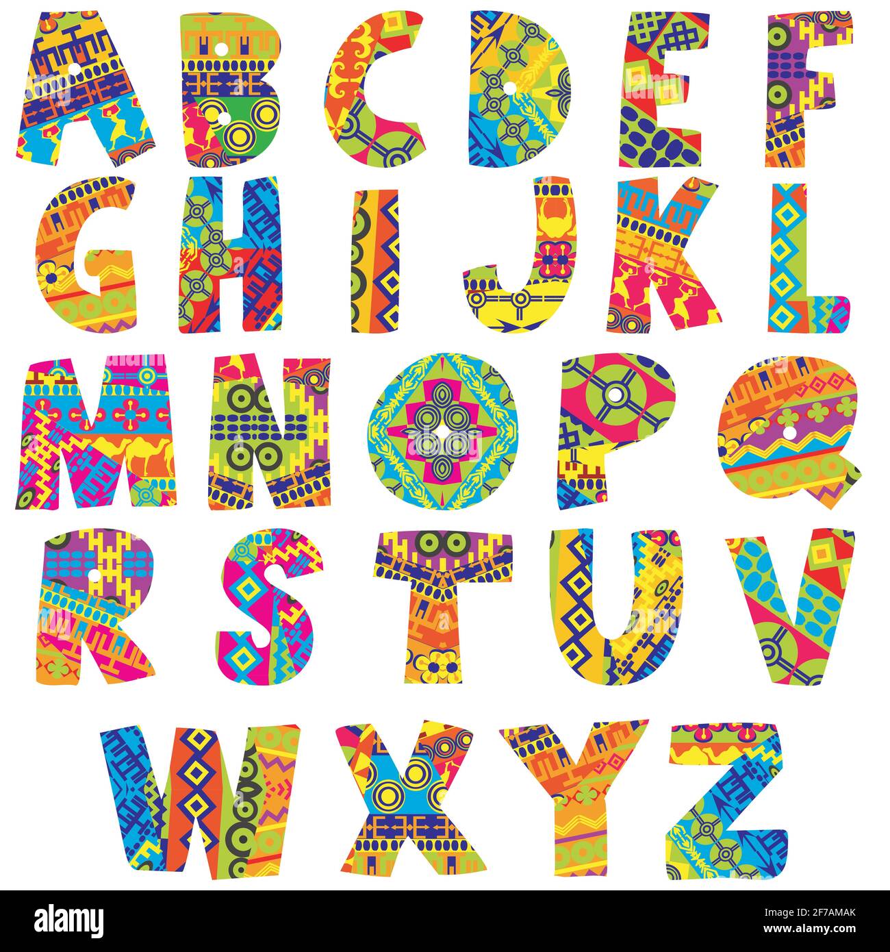 Colorful geometric motifs Cut Out Stock Images & Pictures - Alamy