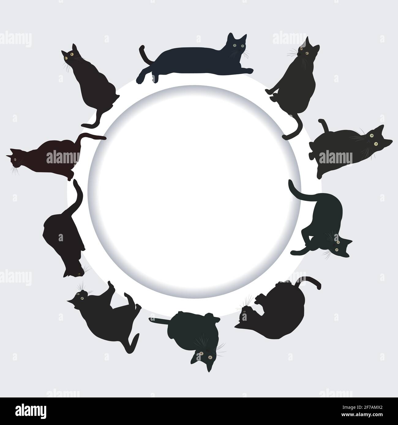 Cute animal circular frame vector Stock Vector Images - Alamy