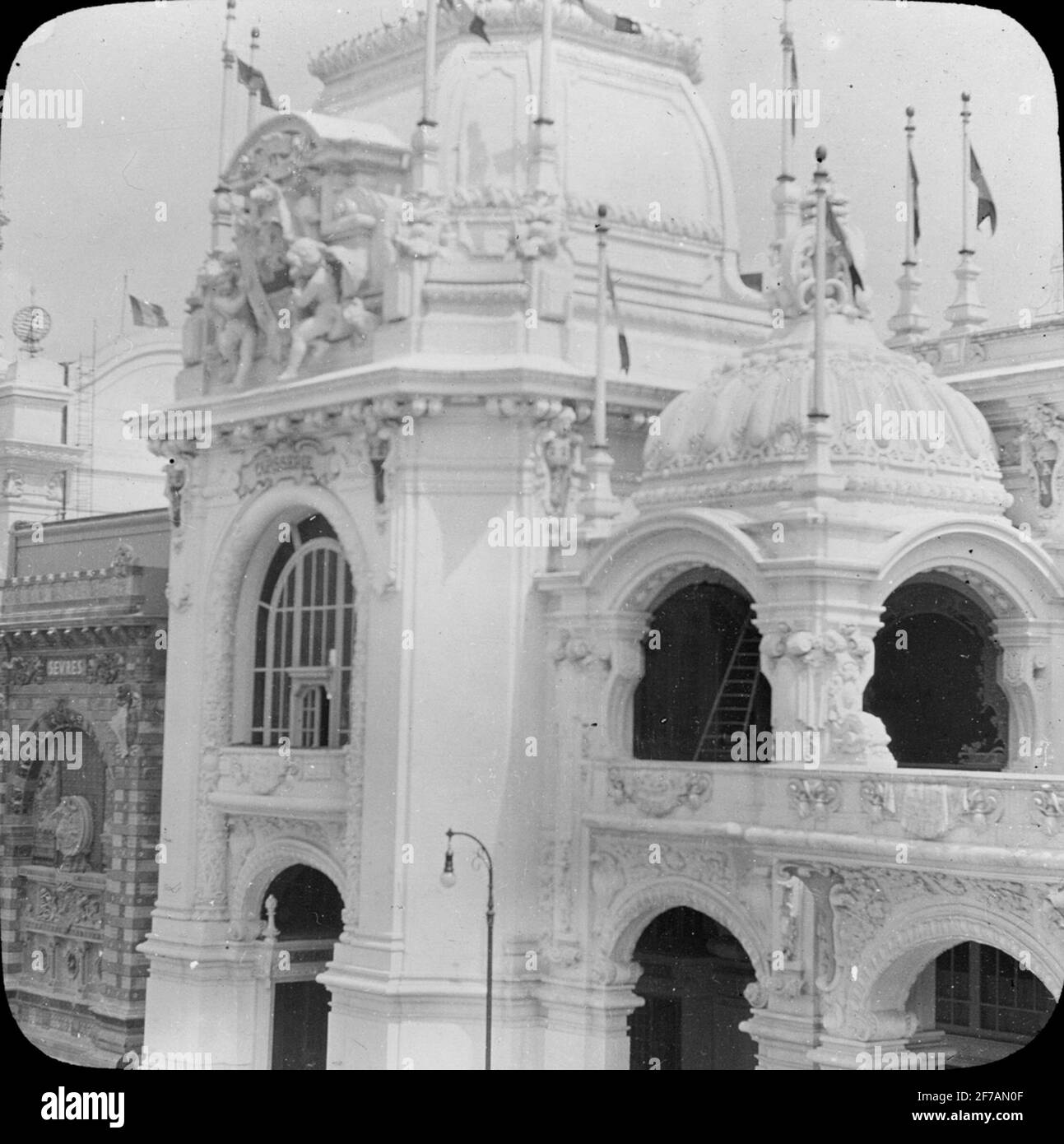 Skiopticone image with motifs from Paris. Port Sevres at World ...