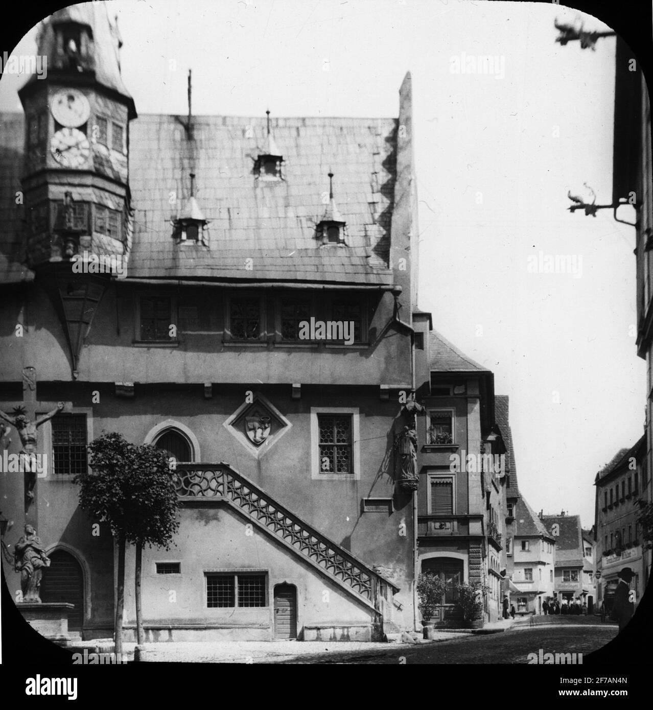 Town hall in ochsenfurt Black and White Stock Photos & Images - Alamy