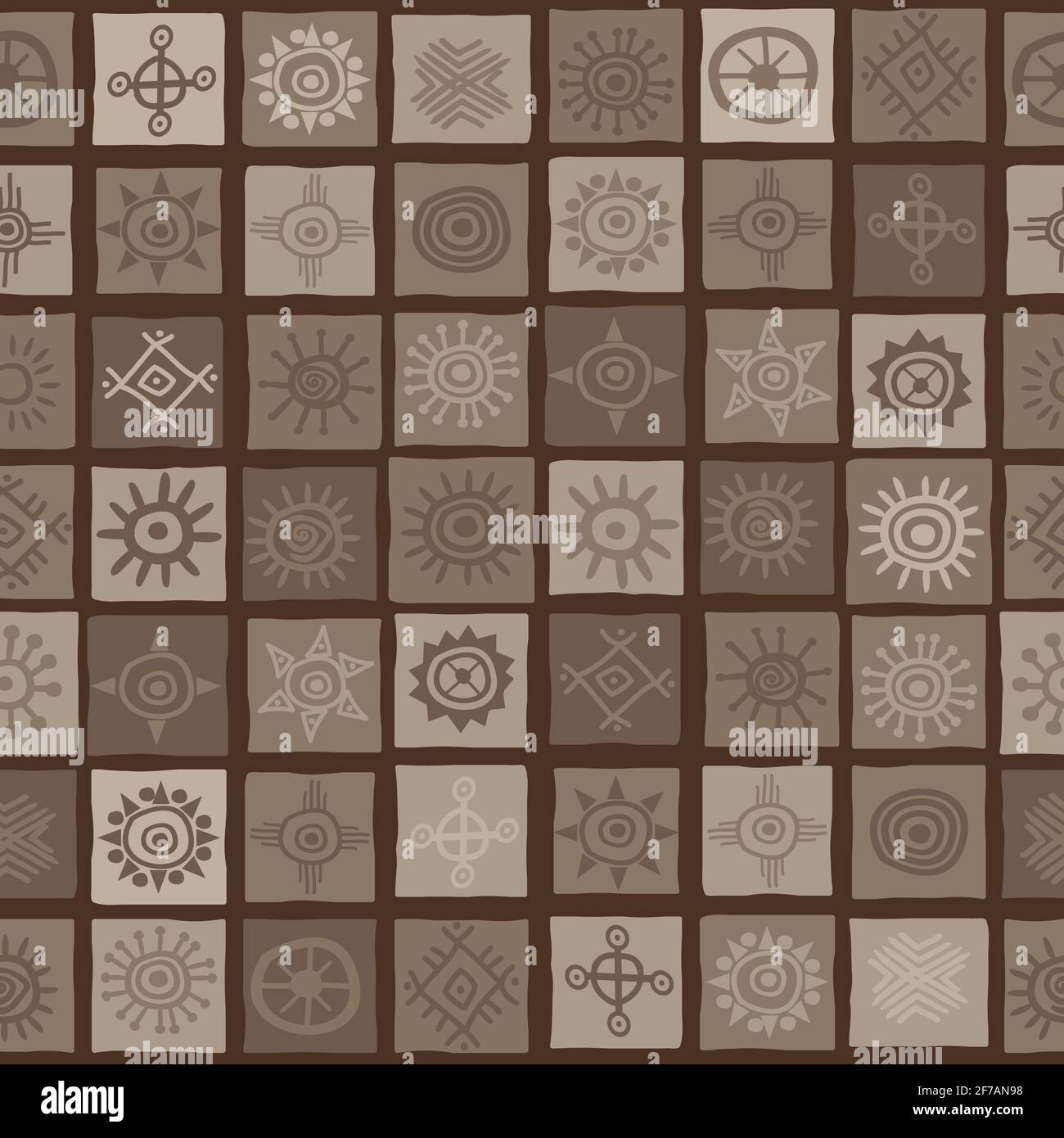 Brown african background with sun symbols Stock Vector Image & Art - Alamy