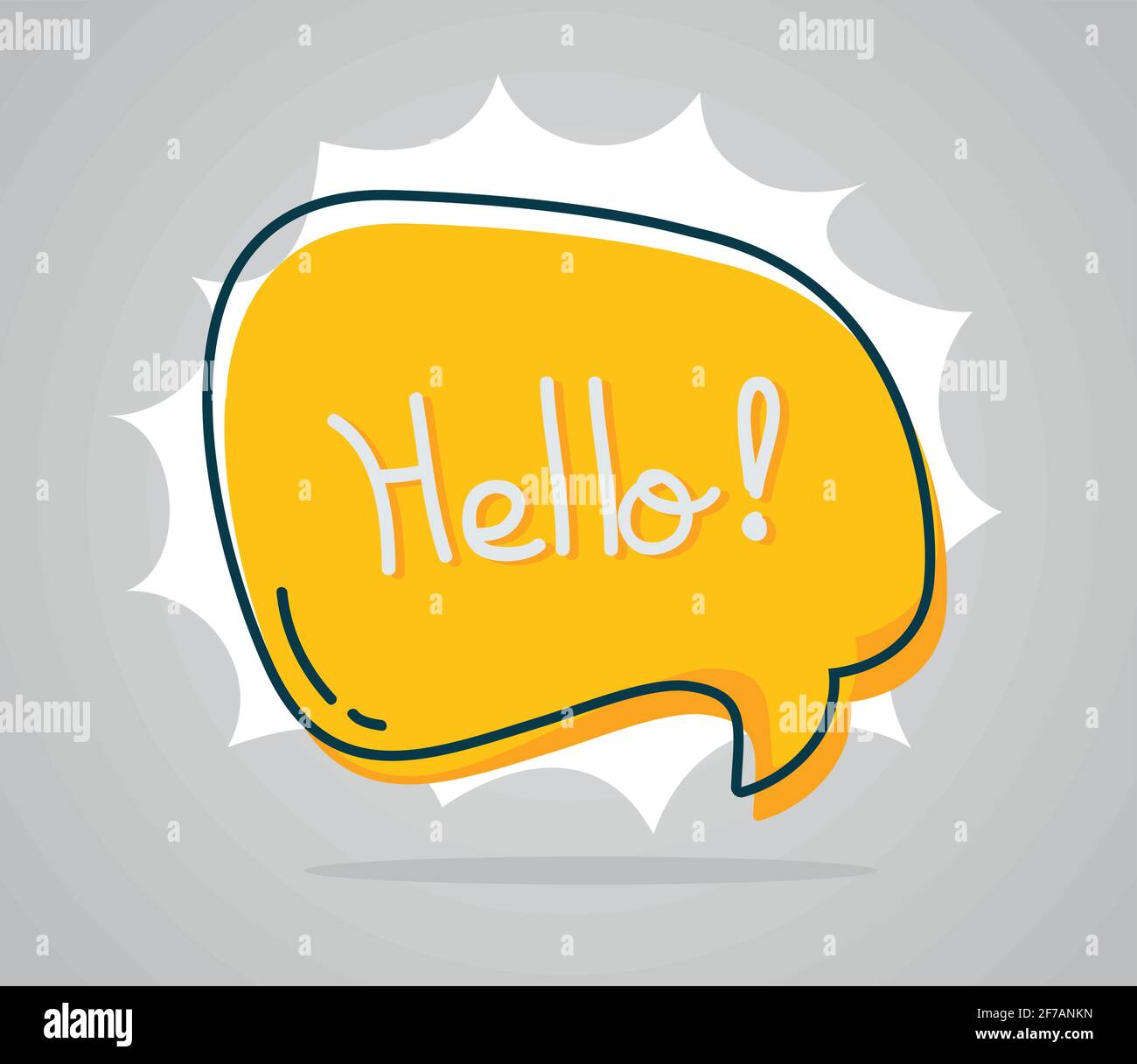 speech balloon with hello word Stock Vector Image & Art - Alamy