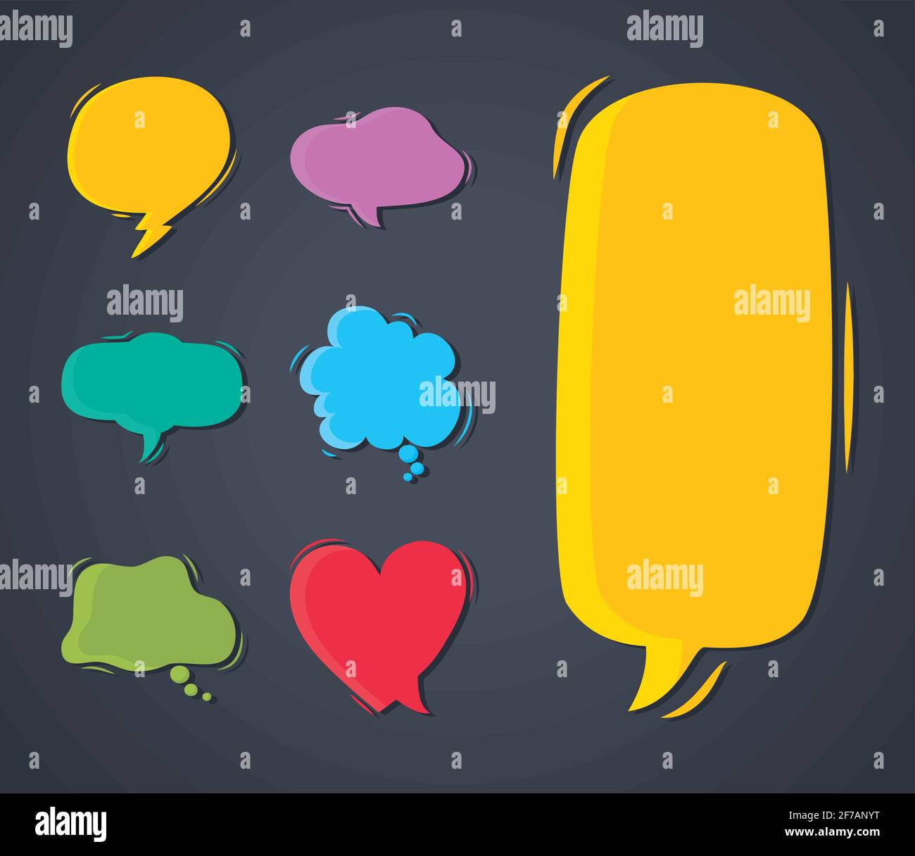 colorful text balloons icon set Stock Vector Image & Art - Alamy