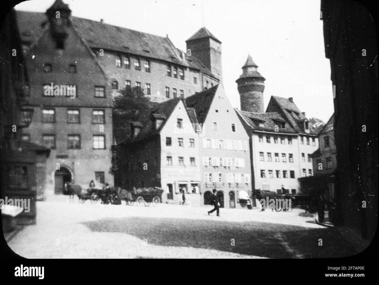 Skiopty icon with motifs from Nuremberg with Nürnberger Burg in the ...