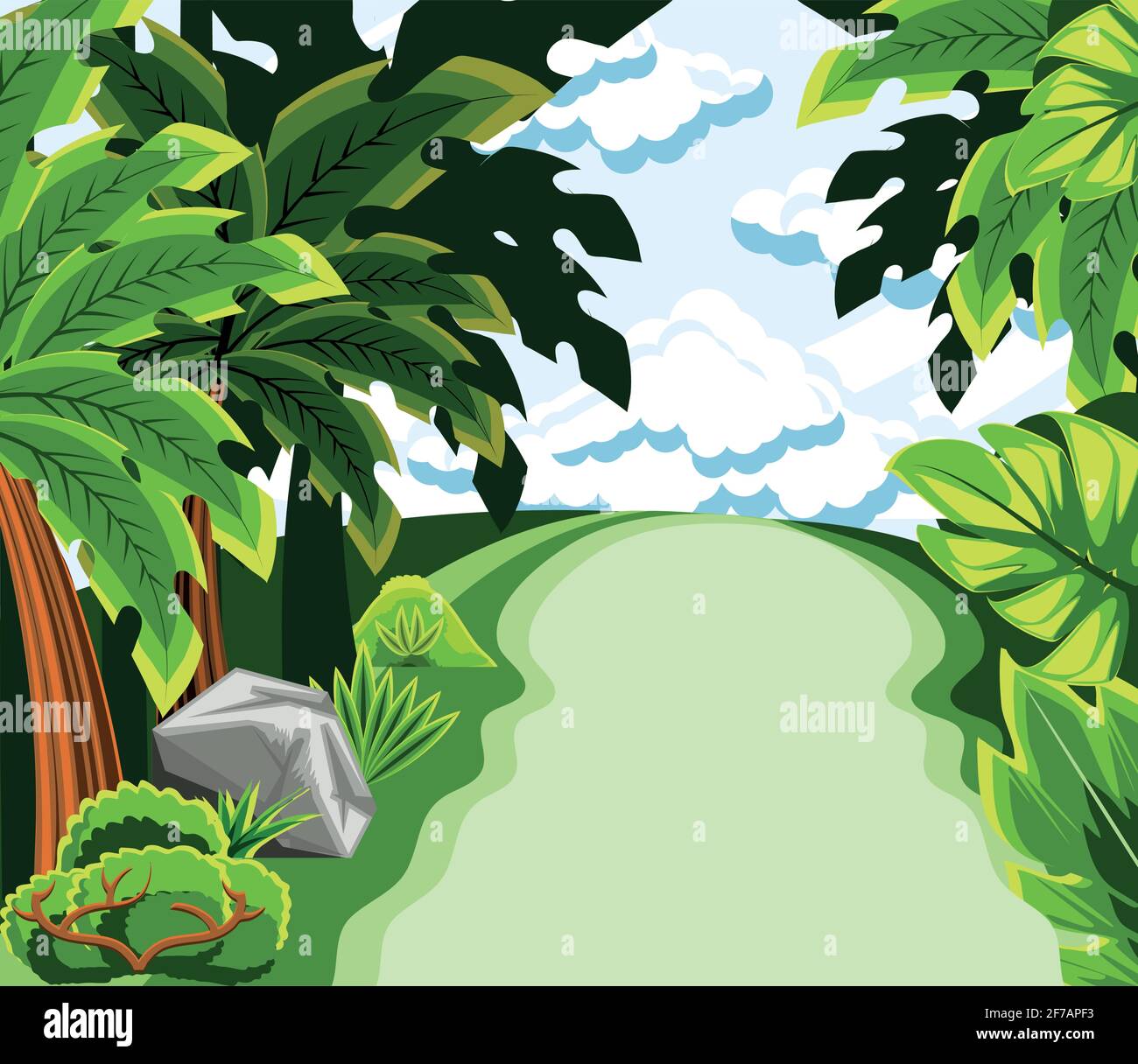 forest path trees Stock Vector Image & Art - Alamy