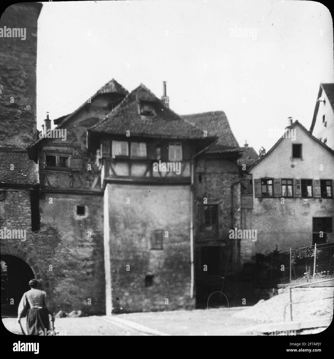 Skiopticone image with motifs from Schwäbische Hall. Unknown house ...