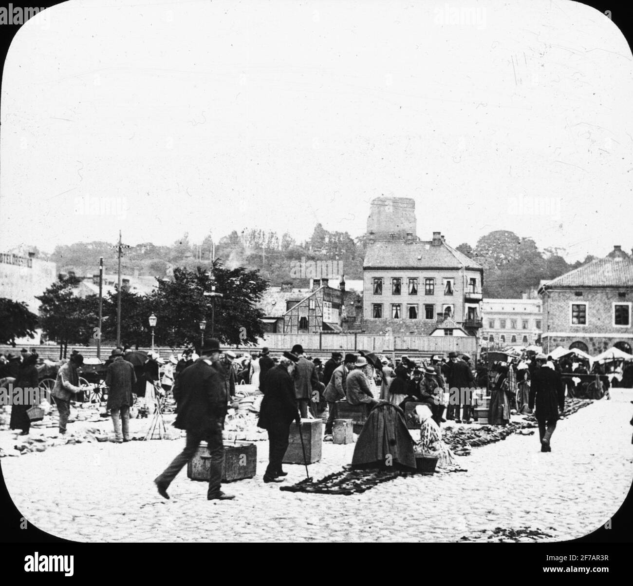 Remains of the old castle Black and White Stock Photos & Images - Alamy