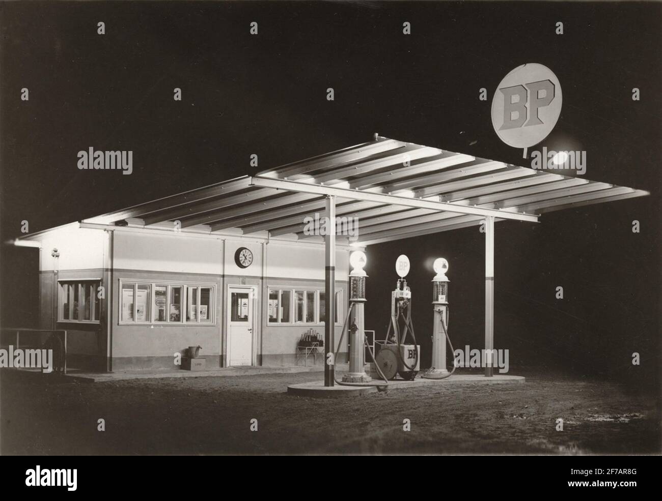 BP Kiosk in Ulriksdal about 1940 Stock Photo - Alamy