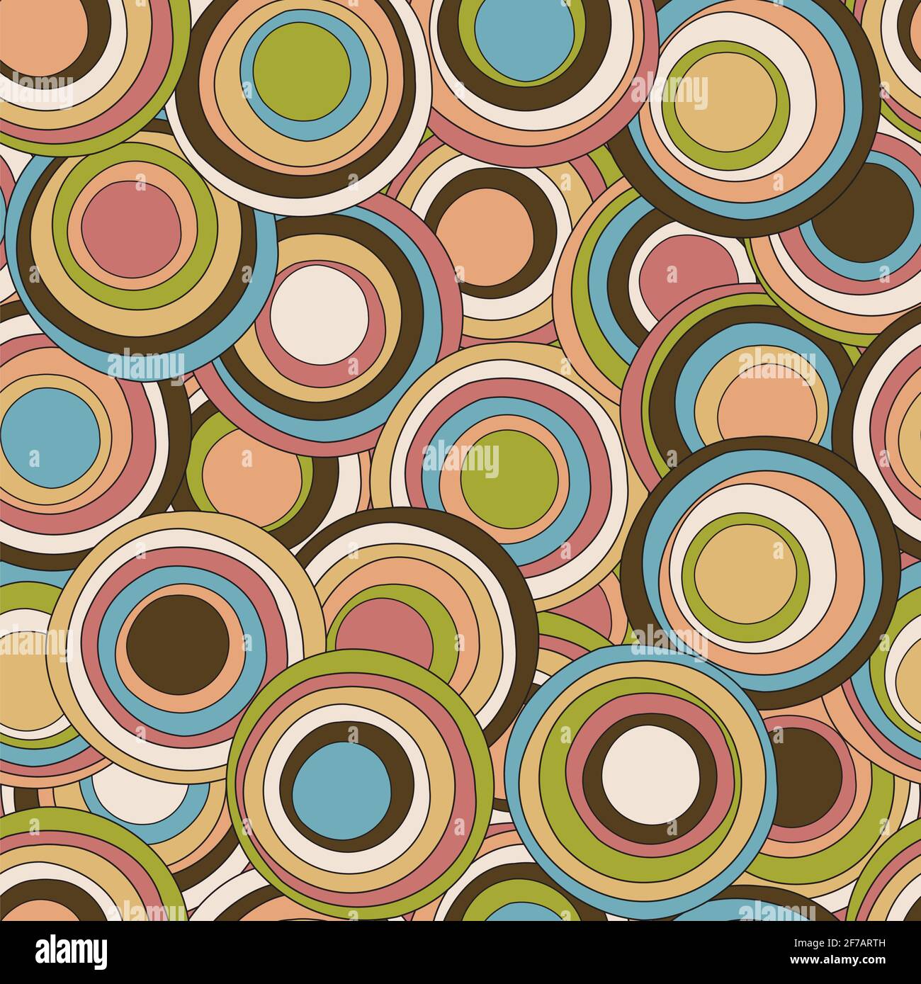 Retro seamless pattern with concentric circles Stock Vector Image & Art ...