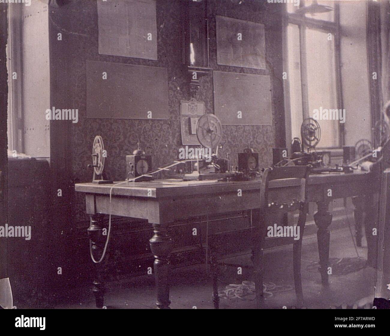 Western Sweden Phone networks. 1900. Telegraf station, interior Stock ...
