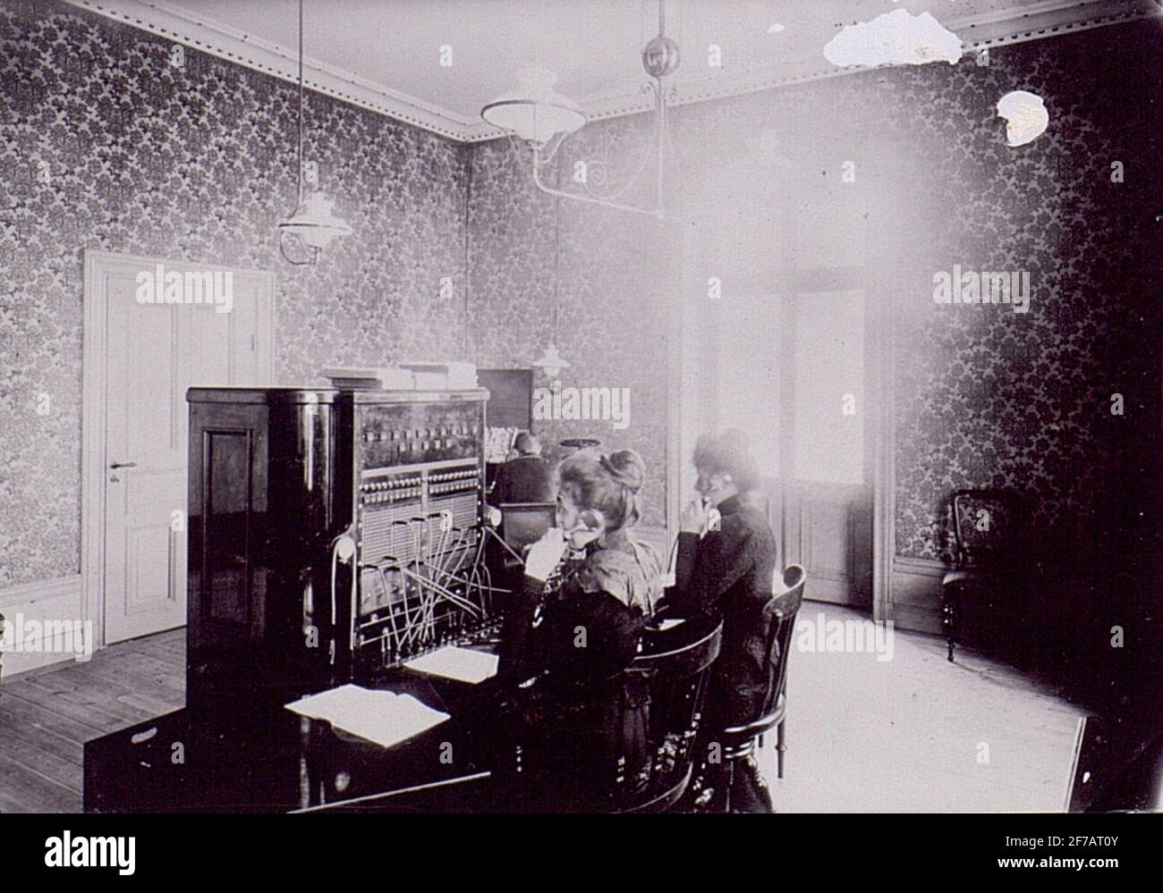 Kalmar stations and cable work. 1900. The interurban station Stock ...