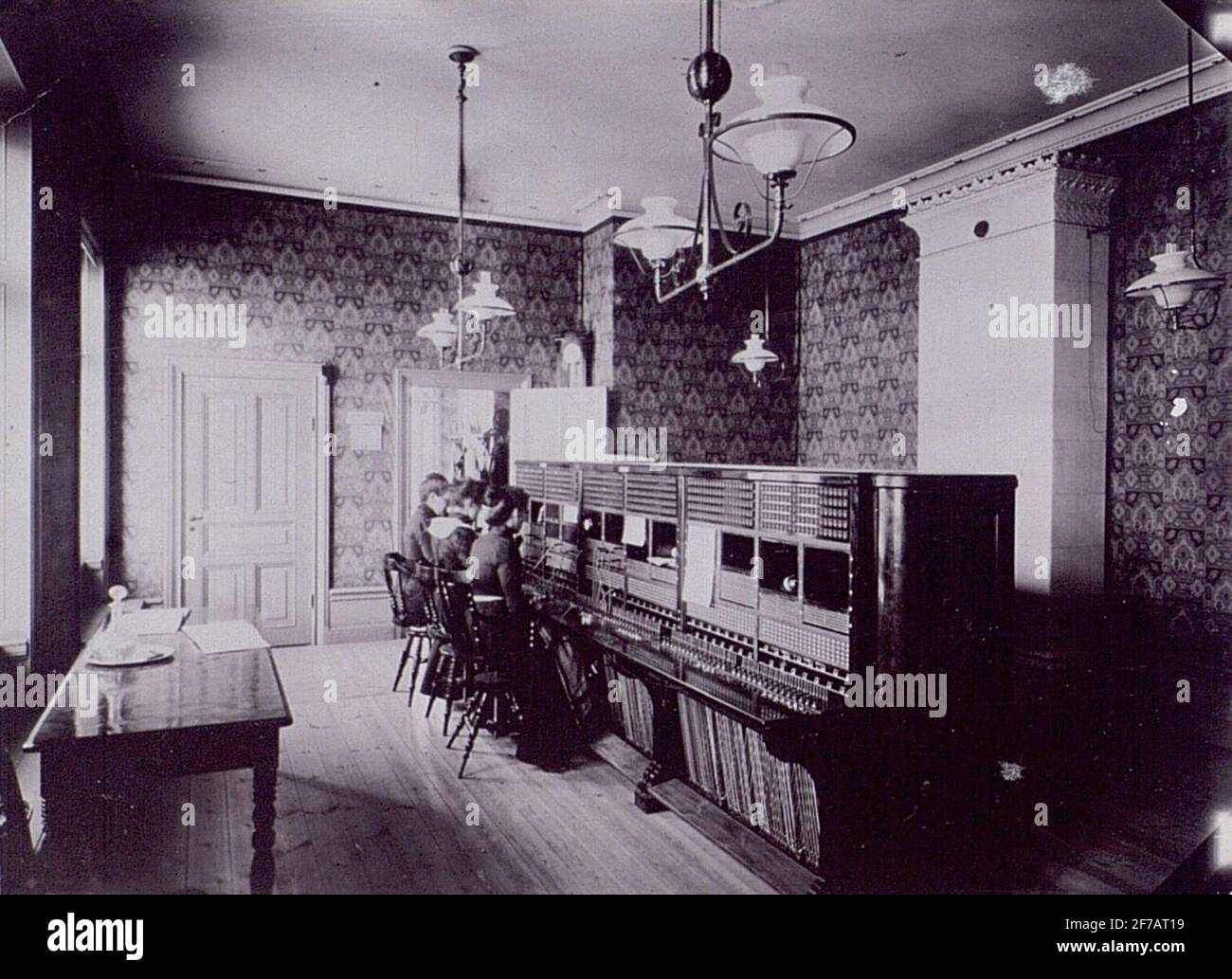 Kalmar stations and cable work. 1900. The local station Stock Photo - Alamy