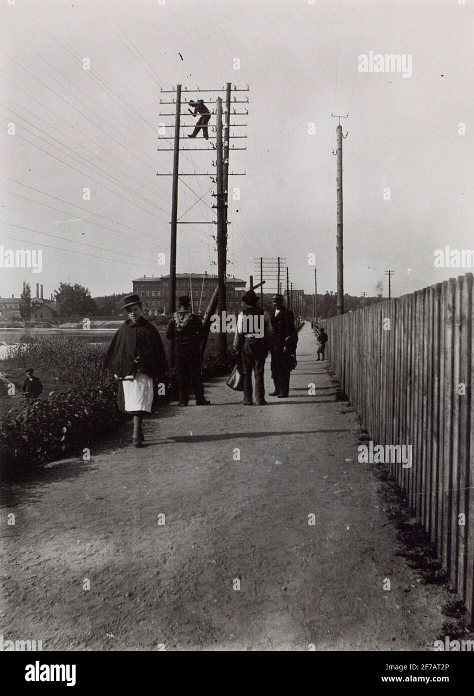 Post work. Parschang line in Karlskrona in 1901 Stock Photo - Alamy