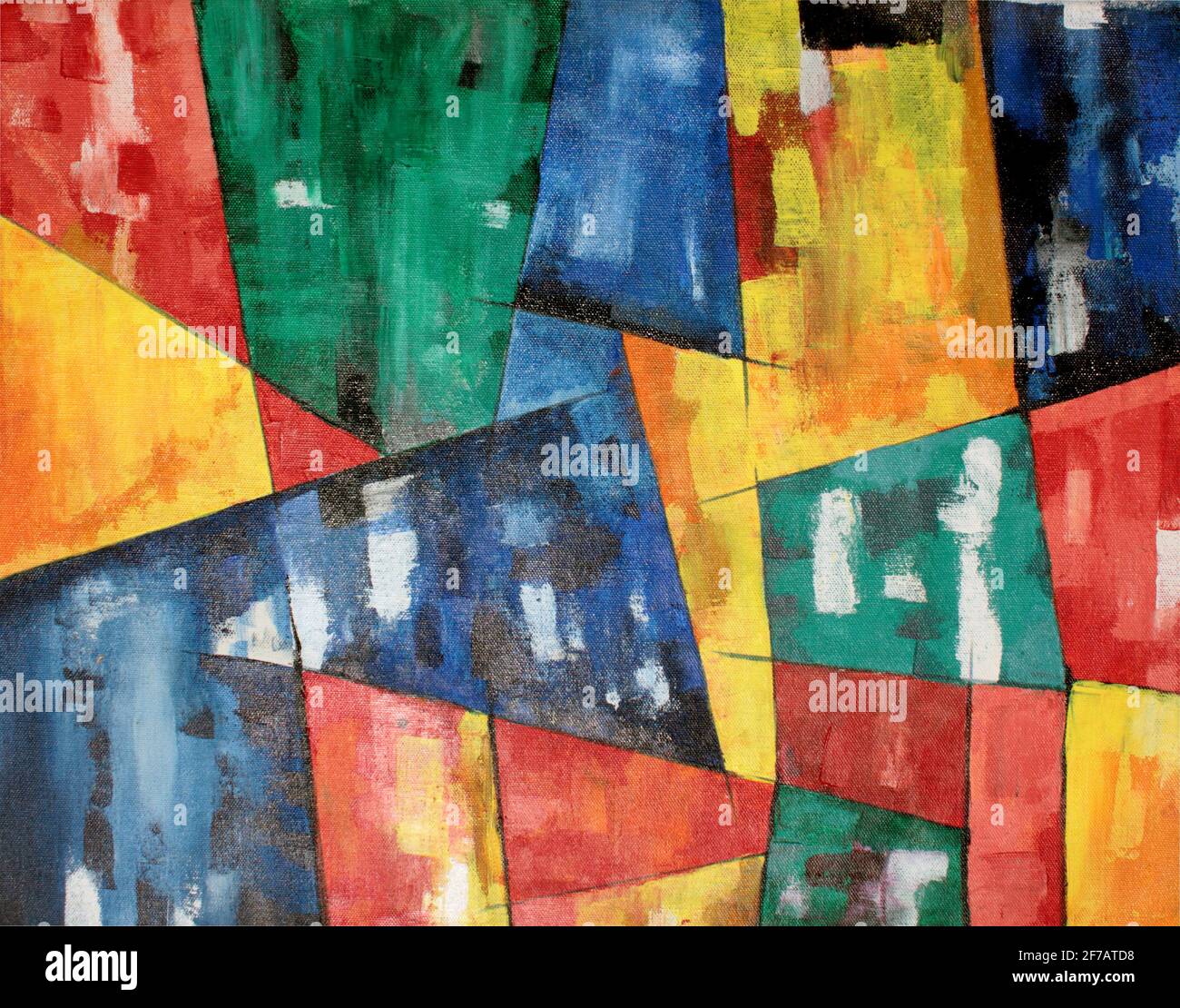 Abstract triangle background on canvas Stock Photo - Alamy