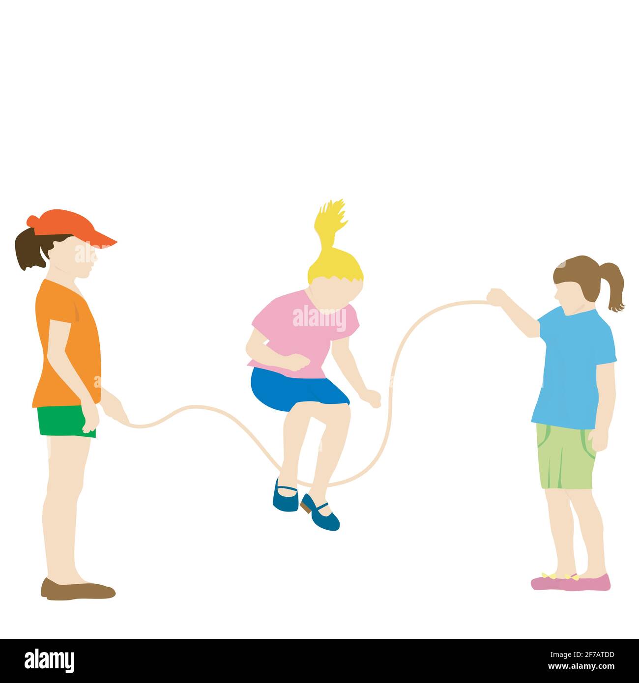 Jumping rope children Stock Vector Images - Alamy