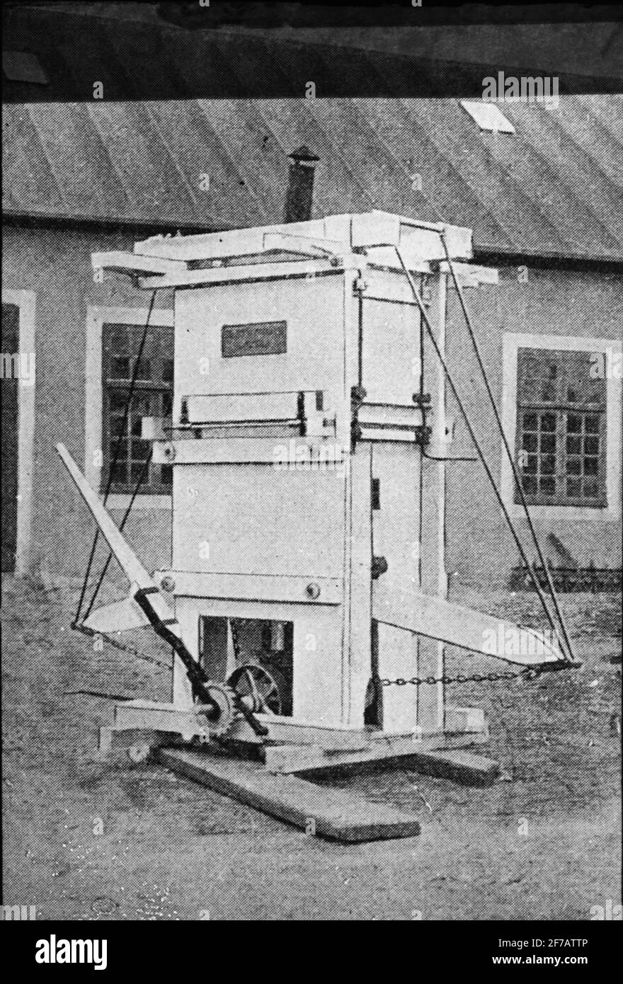 Peat cutting machine Black and White Stock Photos & Images - Alamy