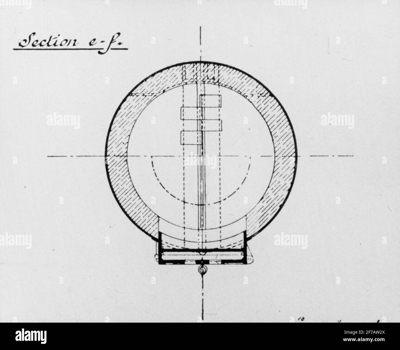 Skiopticone image. Drawing of peat preparation apparatus Stock Photo ...