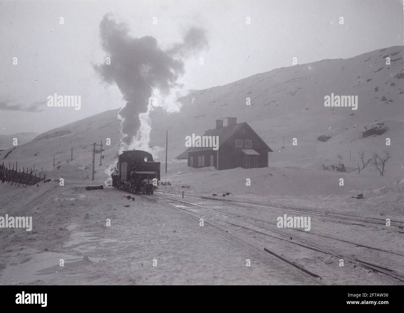 Steam locomotive at the national border Stock Photo - Alamy
