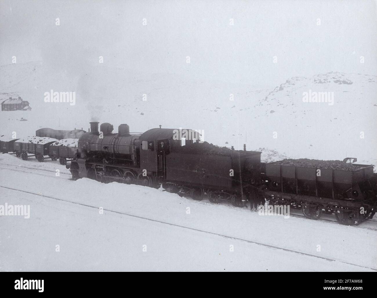 Steam locomotive at the national border Stock Photo - Alamy