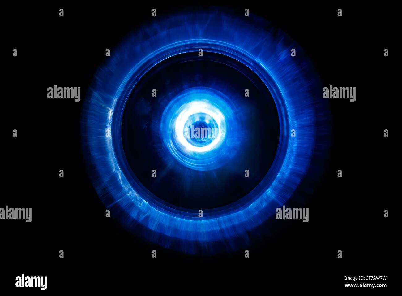 Blur sound waves in the visible blue color in the dark Stock Photo - Alamy