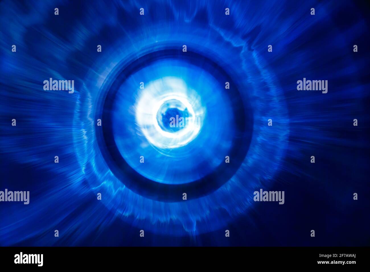 Blur sound waves in the visible blue color in the dark Stock Photo - Alamy