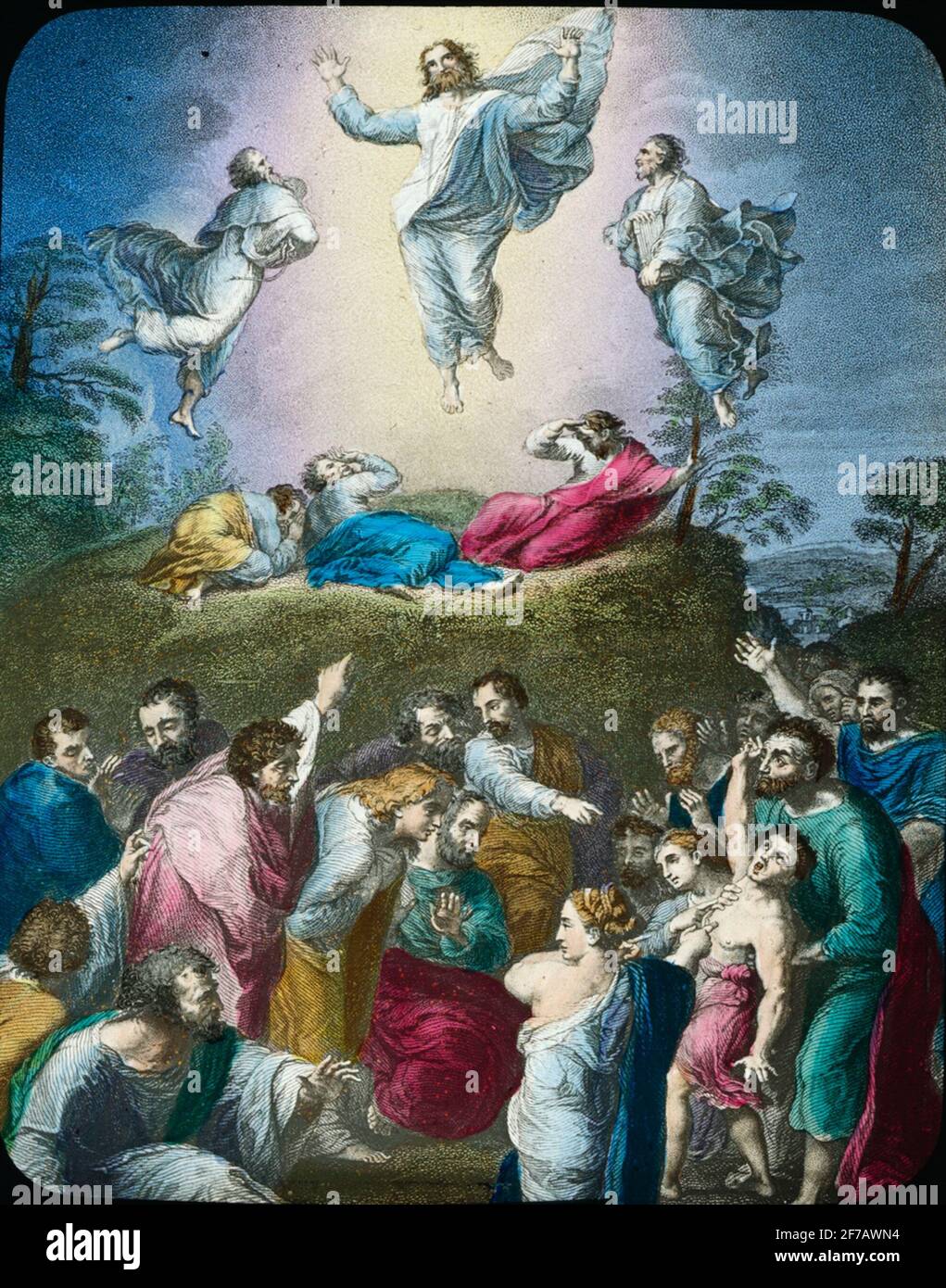 Colored skiolet icon with religious motifs. Jesus' resurrection Stock ...