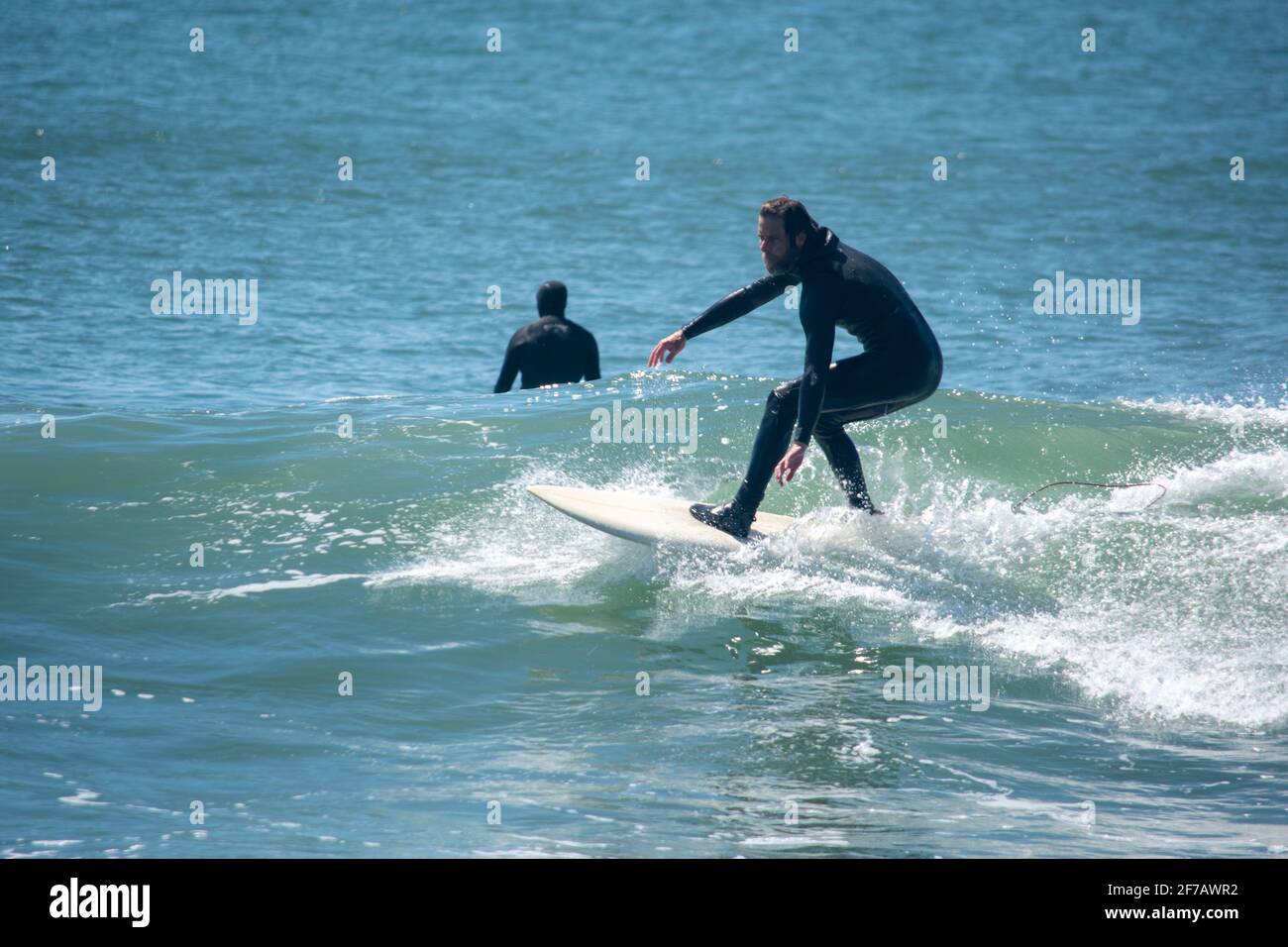 The waves at Rodeo Beach in the Marin Headlands in the Bay Area of ...