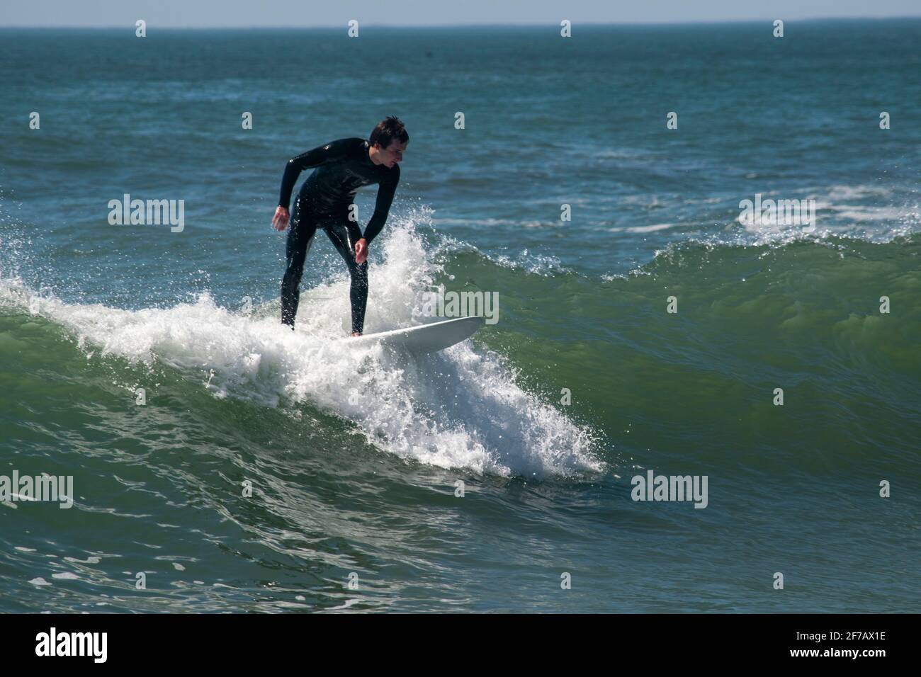 The waves at Rodeo Beach in the Marin Headlands in the Bay Area of ...