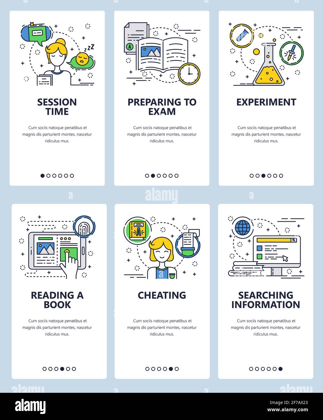 Online Exam Computer Web App Template Premium Vector