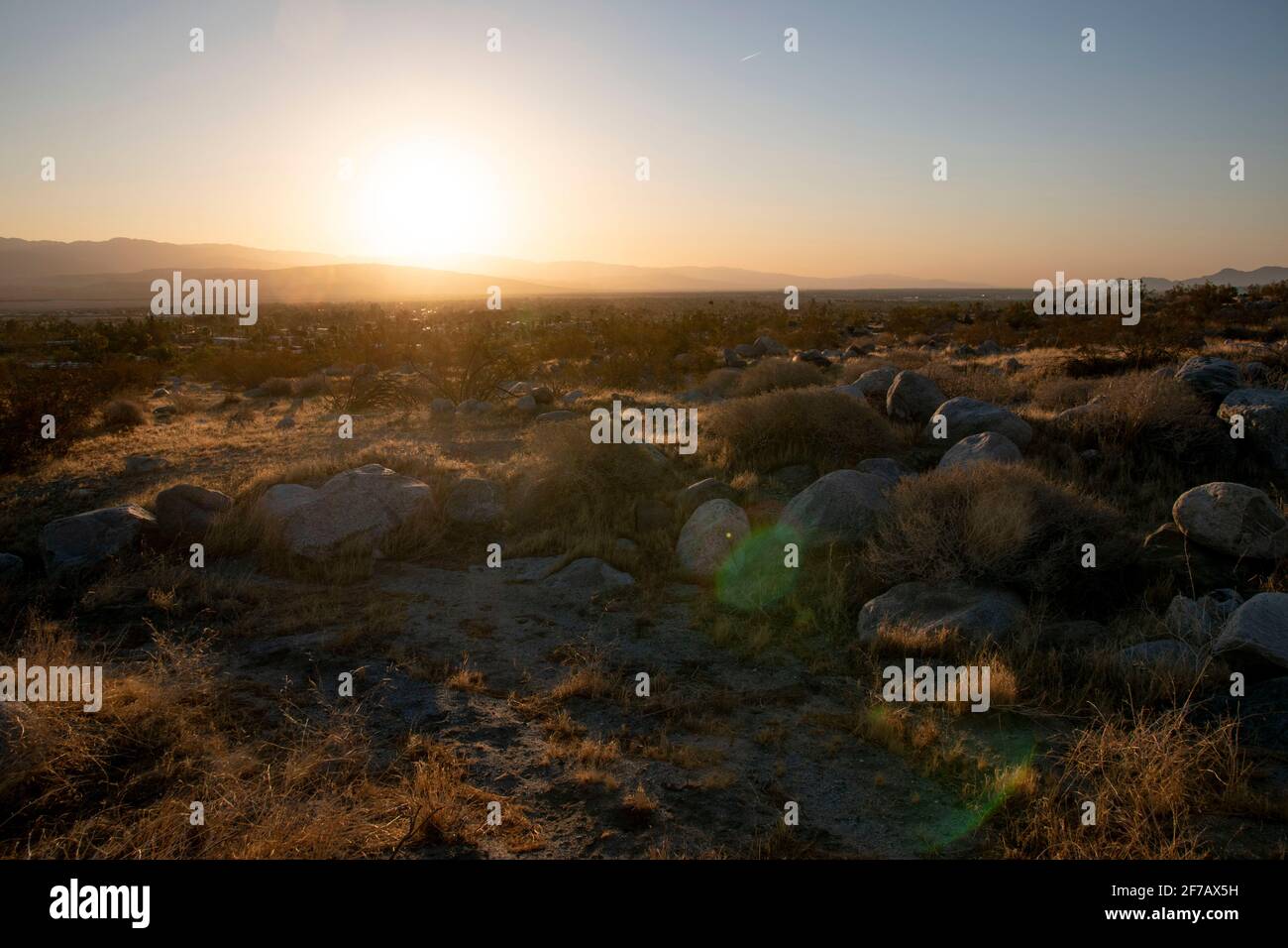 This Indian Land sign sits close to Palm Springs, CA, USA and looks ...