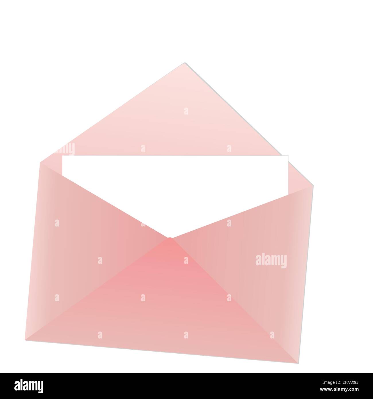 Pink envelope with note Stock Vector Image & Art - Alamy