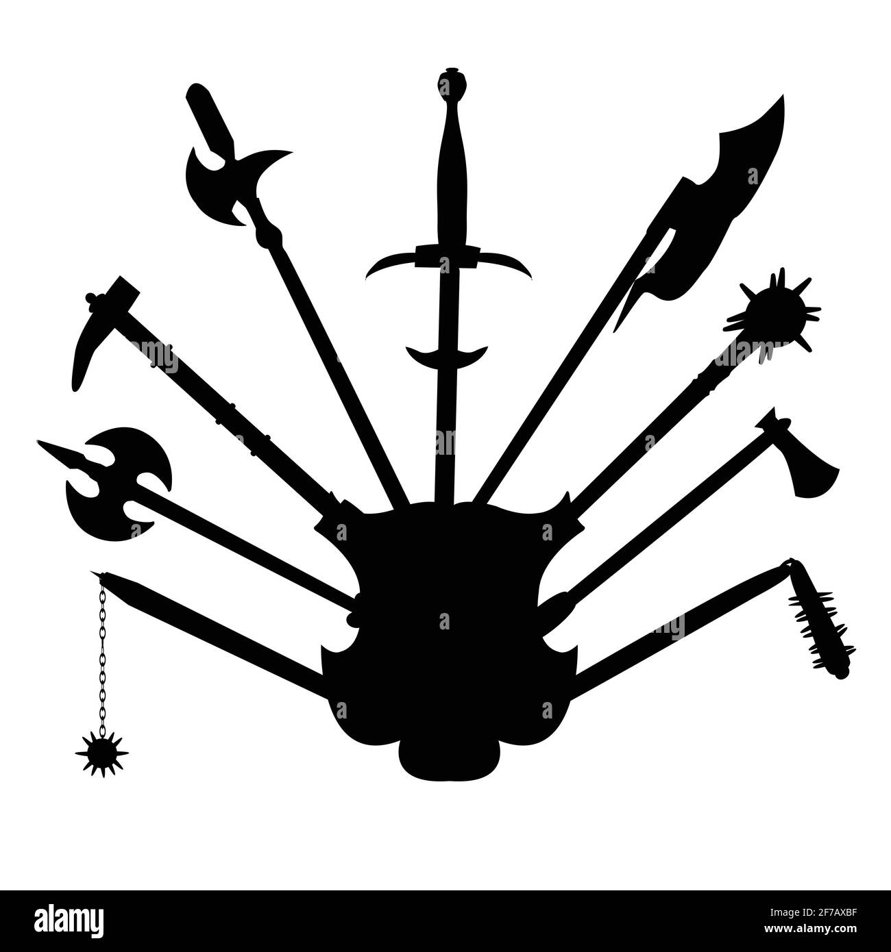 Warrior swords weapons weapon Stock Vector Images - Alamy