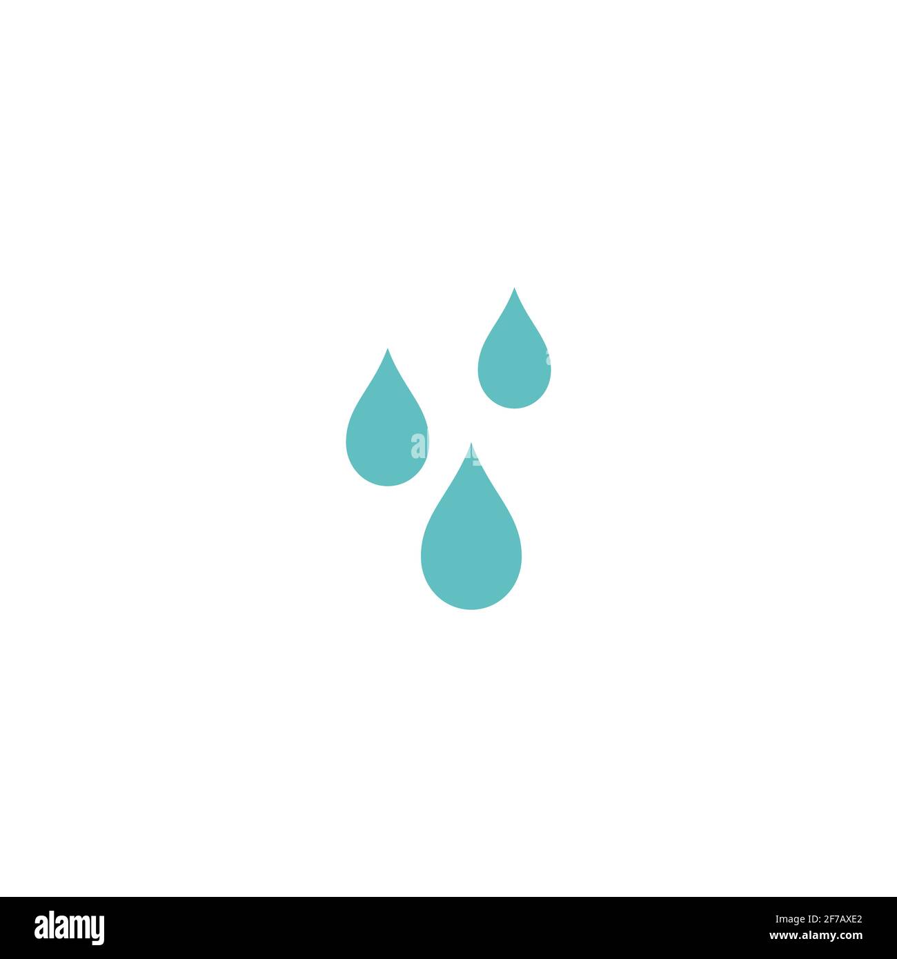 Blue water drops, drip or droplet. Watering pictogram. Oil, essence ...